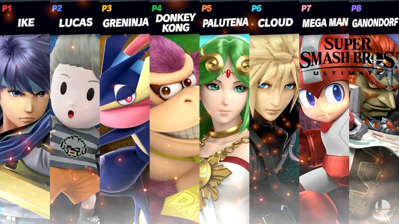Super Smash Bros Ultimate 8 Player Smash Everyone V.s Megaman! - YouTube