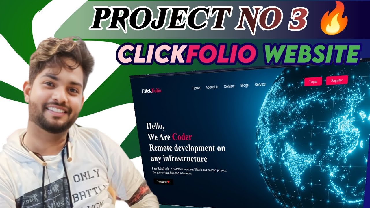 Project 3 🔥 Clickfolio Website Devlopment Website Design Using Html And Css Html And Css 6781