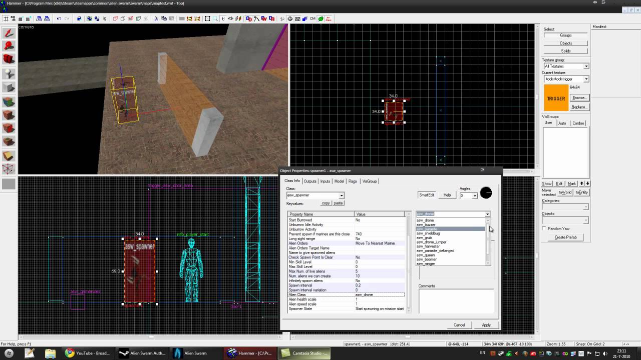 Alien Swarm SDK - Spawning ALIENS!!! - tutorial part 3 - YouTube