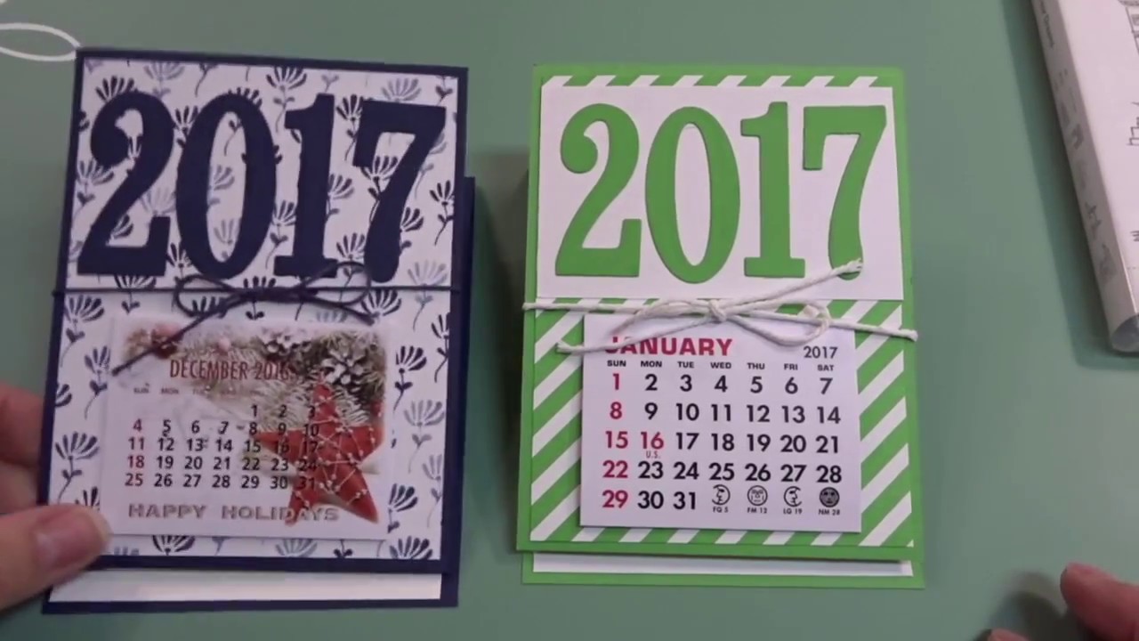 EPI. #539 ~ 2017 Calendar w/Note Pad Using Stampin' Up! - YouTube
