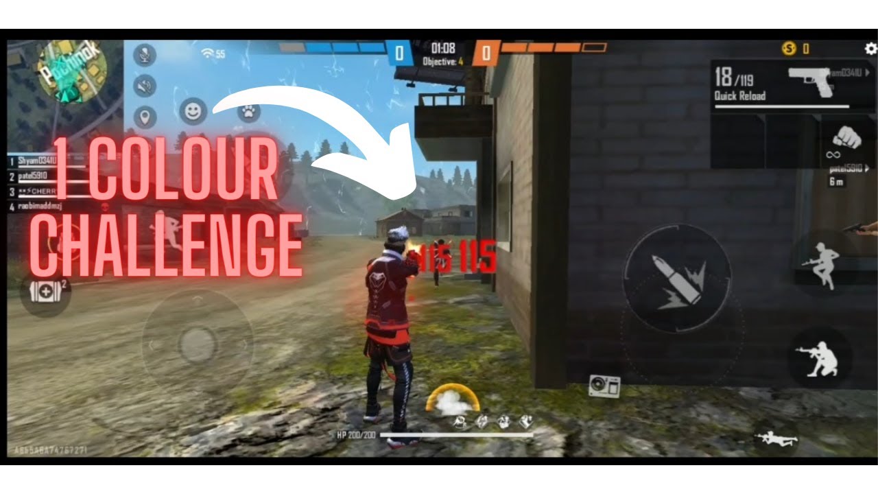 1 Colour Challenge in Fire Fire *RED* - YouTube