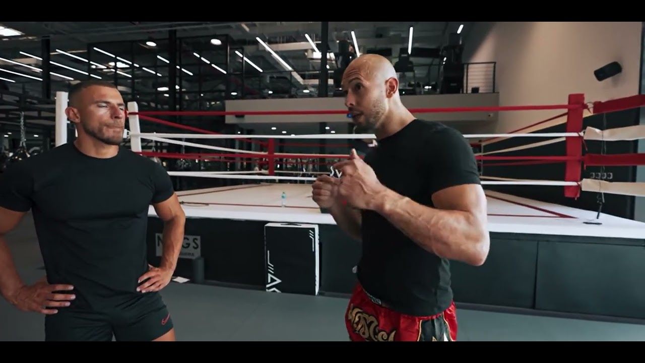 Andrew Tate teaches fitness trainer how to fight - YouTube
