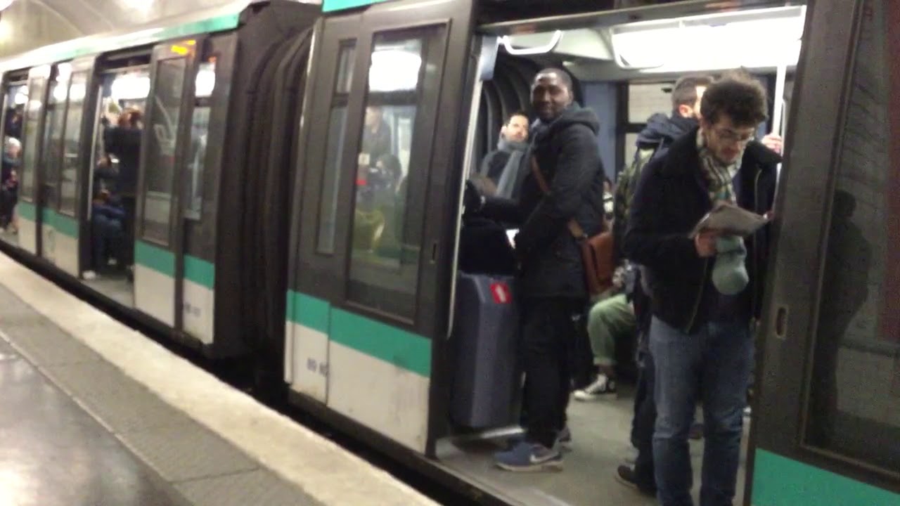 Paris Metro Cite Station Train # 4 Exit here for Notre Dame Cathedral ...