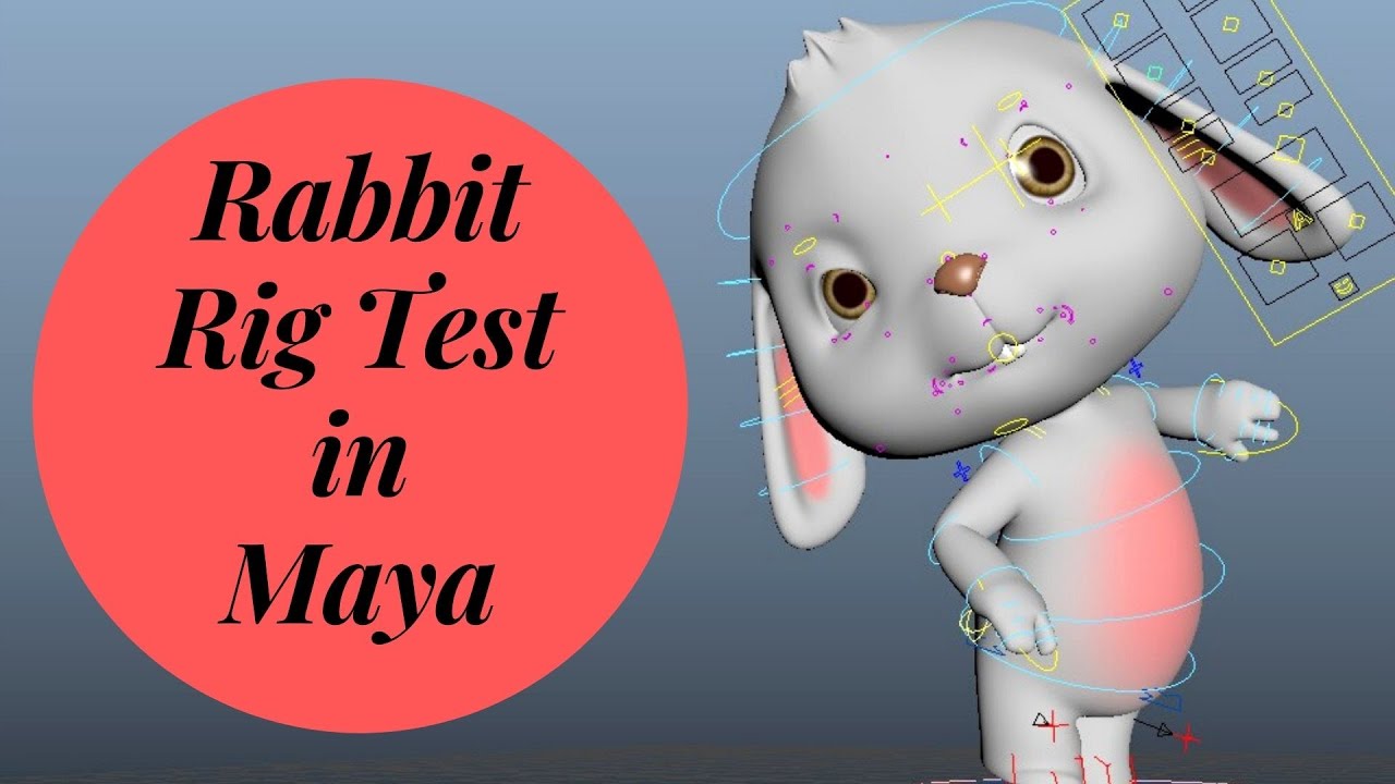 Cartoon Character Rabbit Rig Test in Maya - YouTube