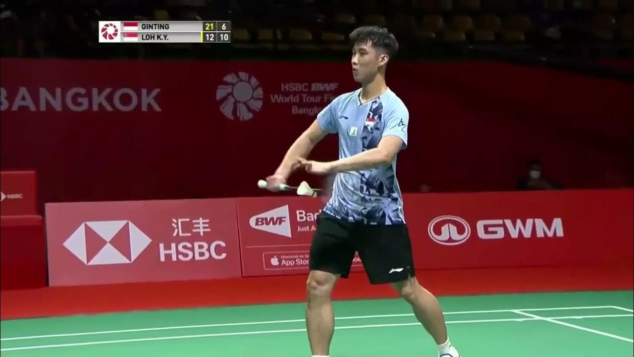 BADMINTON 5 MENIT: Antony Sinisuka Ginting (INA) Vs Loh K Yew (SPG) #bwf #bwfworldtour - YouTube