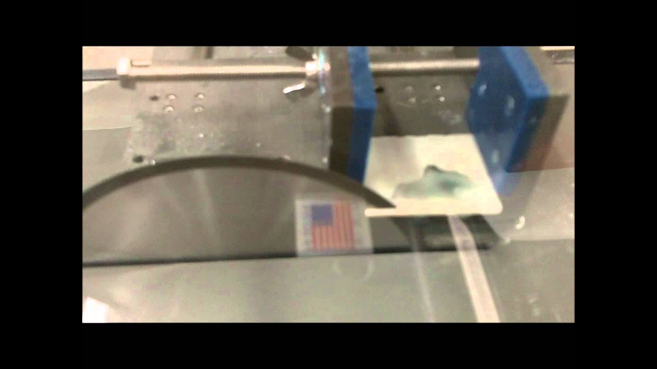 cutting ceramic substrate with linear feed - YouTube