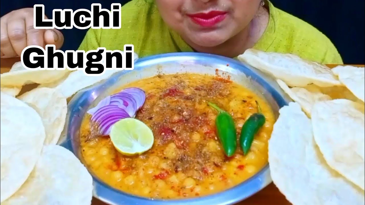 Luchi & Ghugni Eating | eating show | Bengali eating show | - YouTube