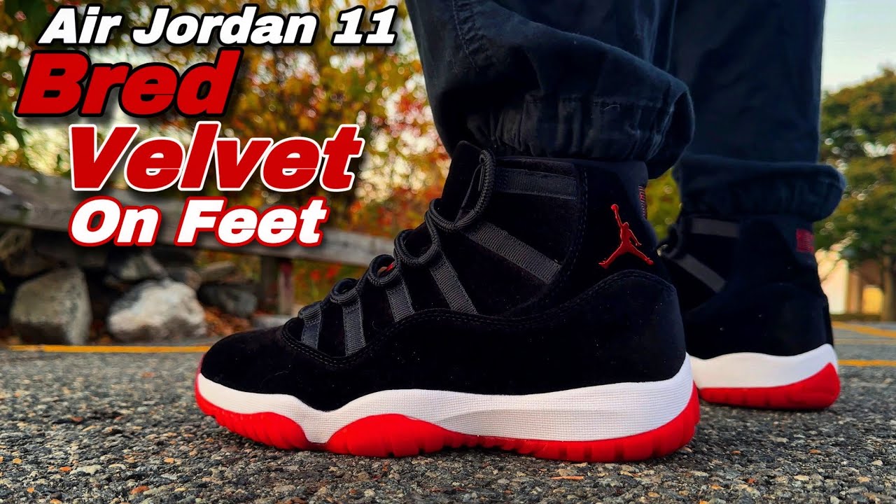 Jordan 11 Bred Velvet - On Feet Early Look - YouTube