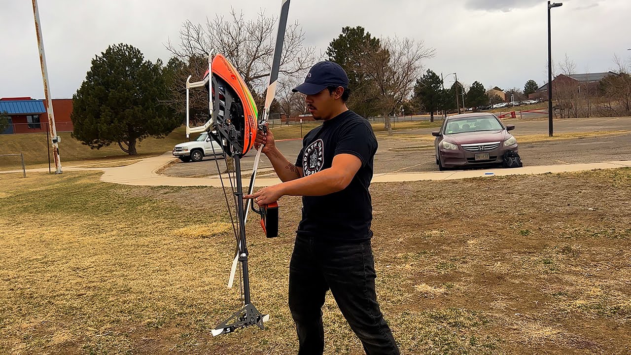 Flying my 12s Synergy 696 RC Helicopter with CRASH and Rebuild!!! - YouTube