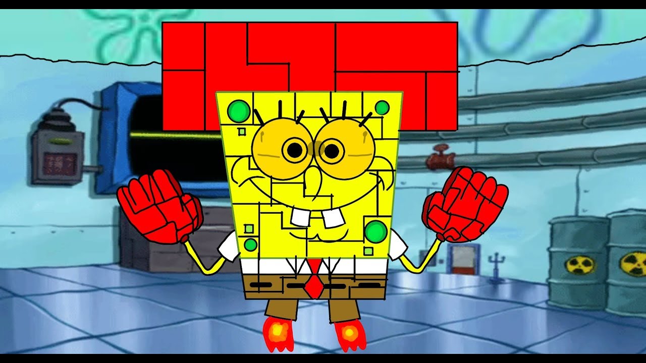 SpongeBot SteelPants From SpongeBob Battle For Bikini Bottom SPEEDPAINT ...