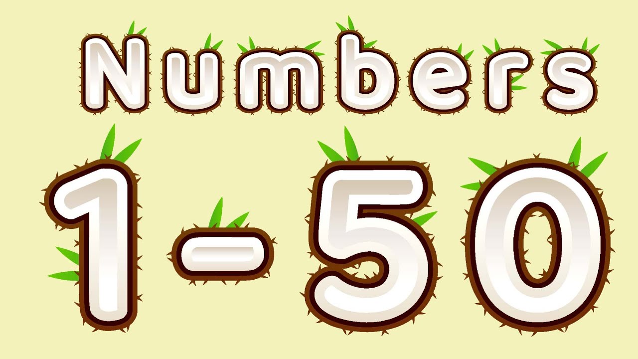 Numbers from 0 to 50 | Colorful Counting Adventure for Kids - YouTube