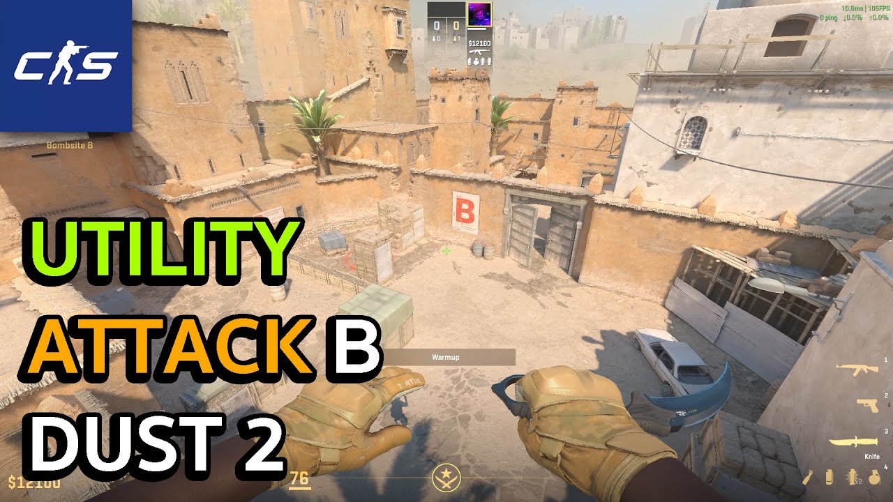 CS2 | Utility ในการบุกเข้า B ด่าน Dust 2 - YouTube