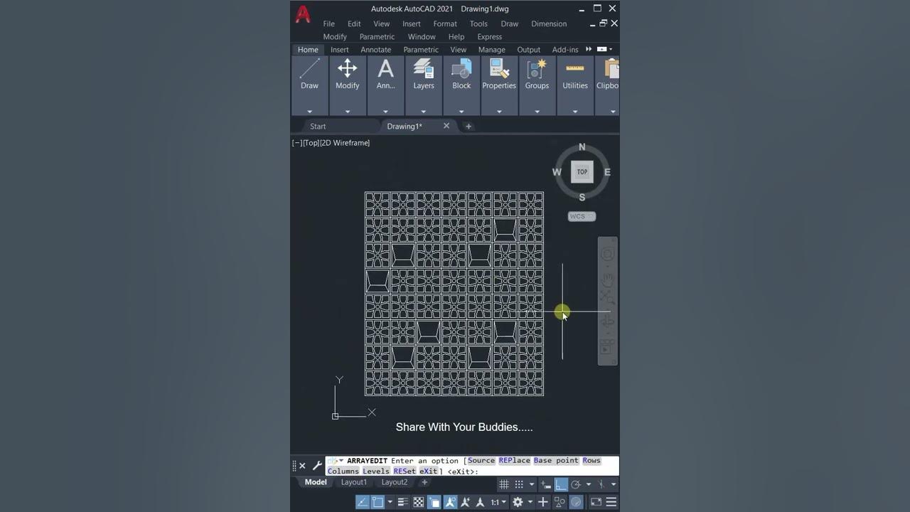 Easy Creation Series | Autocad Array | Rectangle Array Use | Terracotta Elevation in Autocad ...