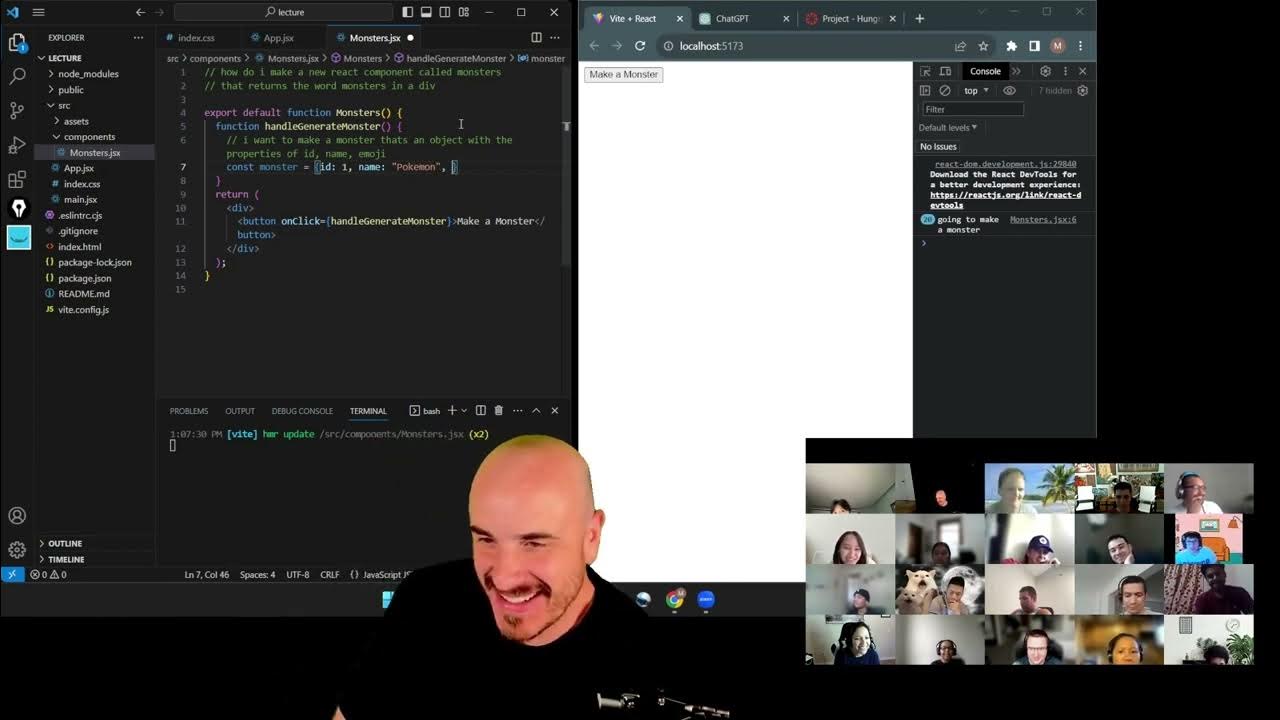 Lecture On React And The Filter Method At Hackmyhead Coding Bootcamp Youtube