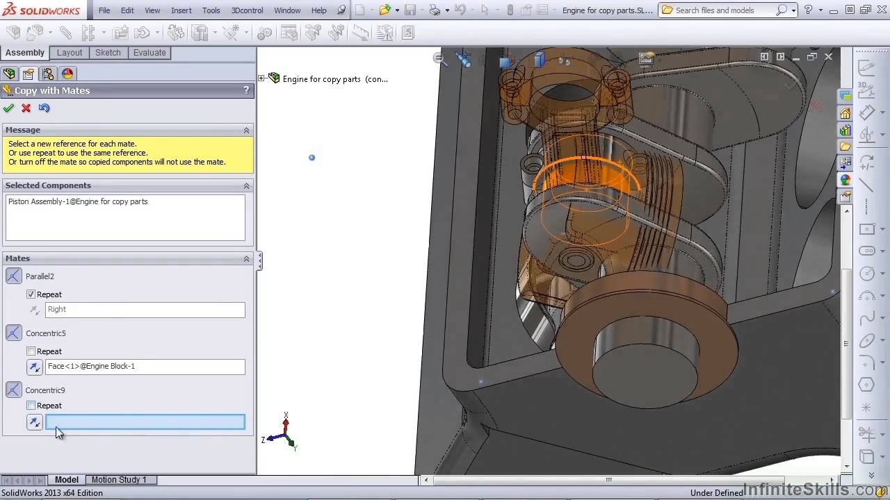 Advanced SolidWorks 2013 Tutorial | Copy With Mates - YouTube