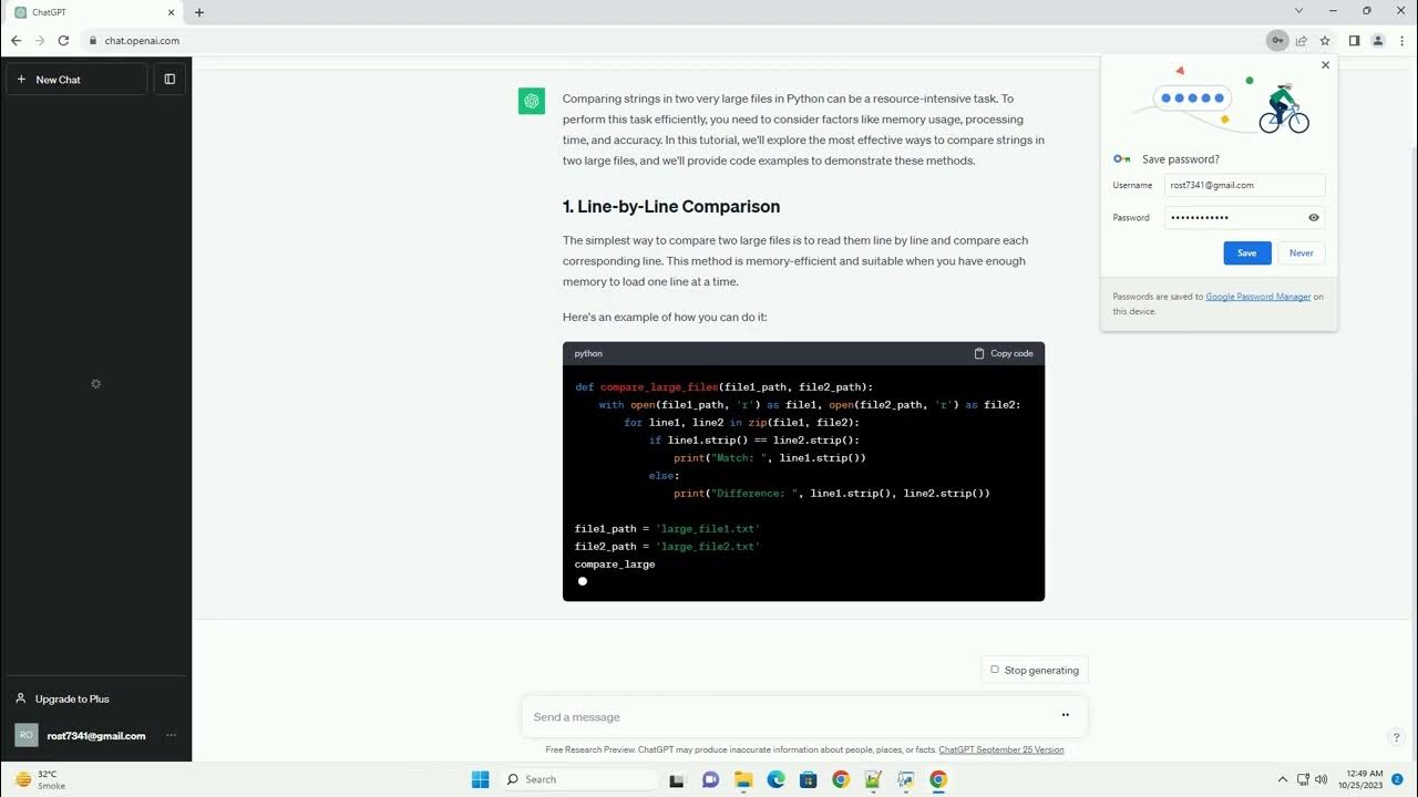 What is the most effective way to compare strings using python in two very large files - YouTube
