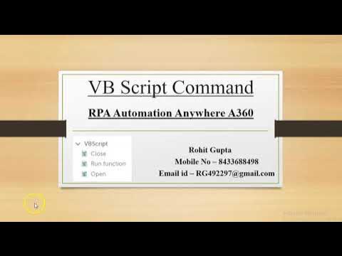 VB Script command Run in Automation Anywhere #A360 - YouTube
