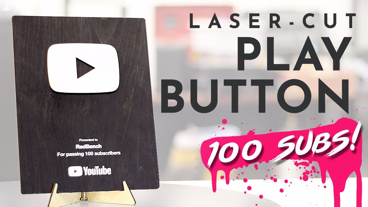 Laser Cutting a Wooden Play Button! - YouTube