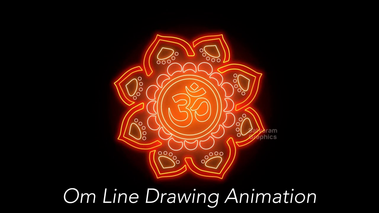 Om Line Drawing Animation (Sr Graphics) - YouTube