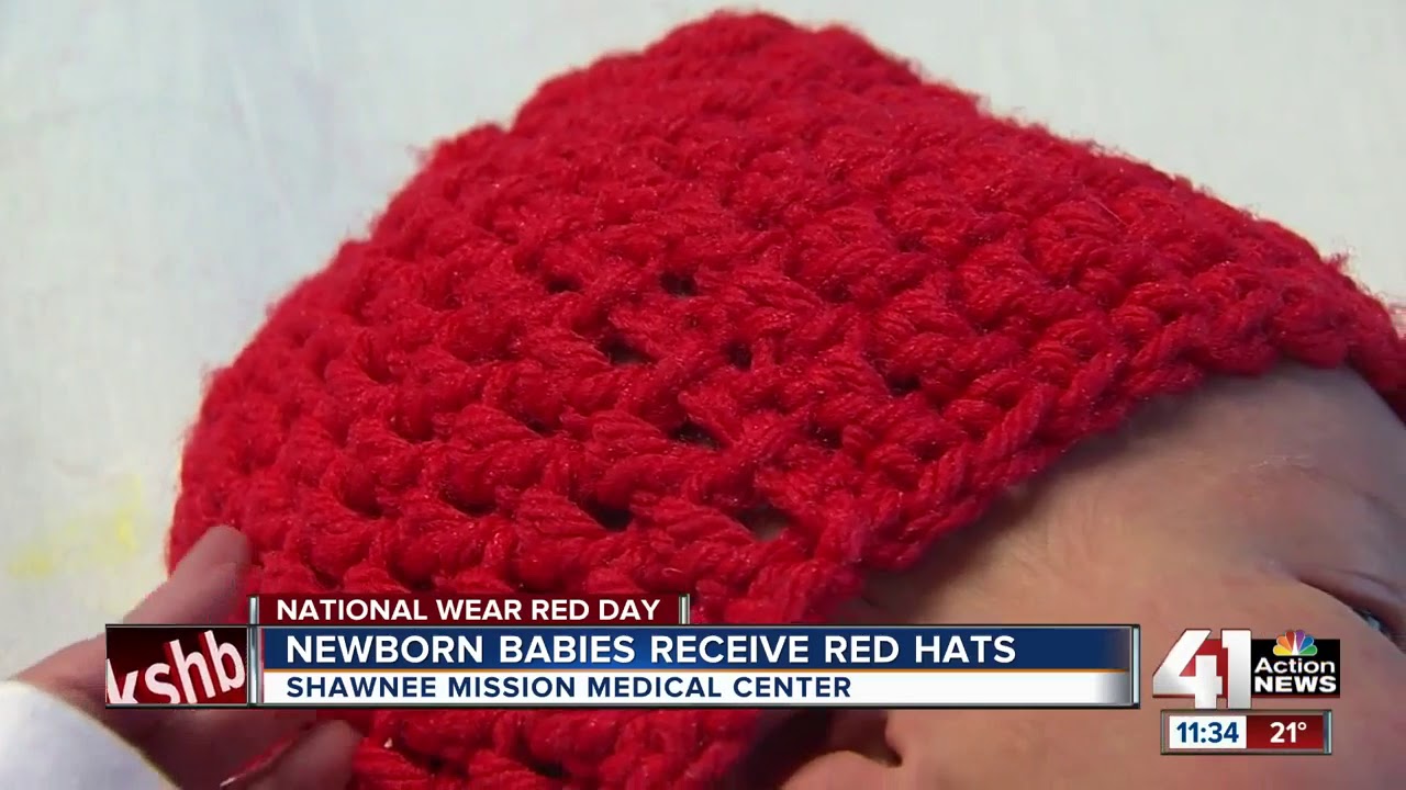 Newborn babies in KC receive red stocking caps during February as heart ...