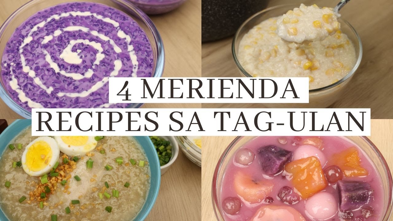 4 Easy Merienda Recipe sa Tag Ulan | Masarap at Super Dali Gawin - YouTube