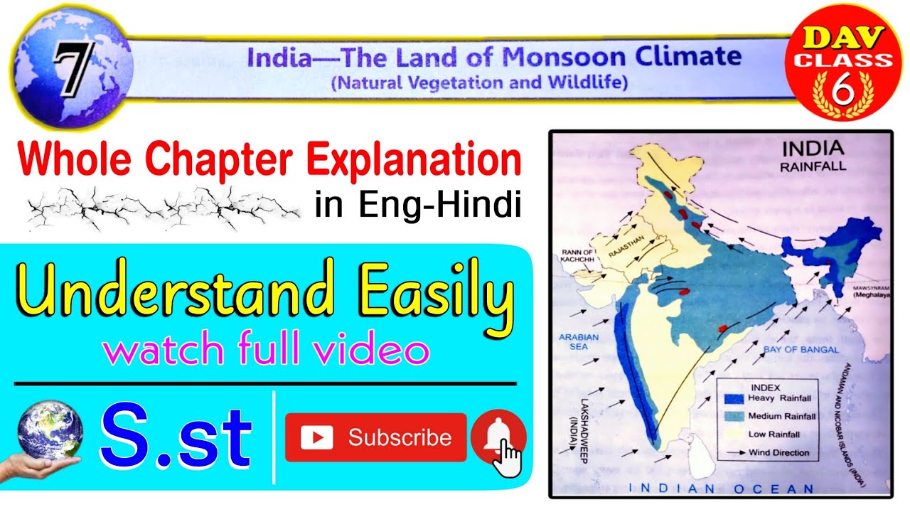 😇Chapter 7🔥Full Explanation🔥| India—The Land Of Monsoon Climate | Class ...