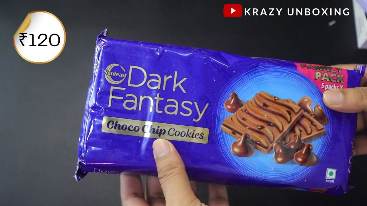 Sunfeast Dark Fantasy Choco Chip Chocolate Cookies Loaded with Choco ...