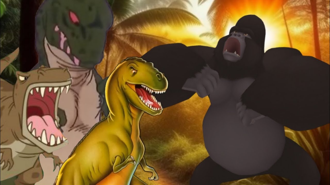 kerchak vs sharptooth T Rex (P&F) and T Rex (AOTGD)/kerchak saves ...