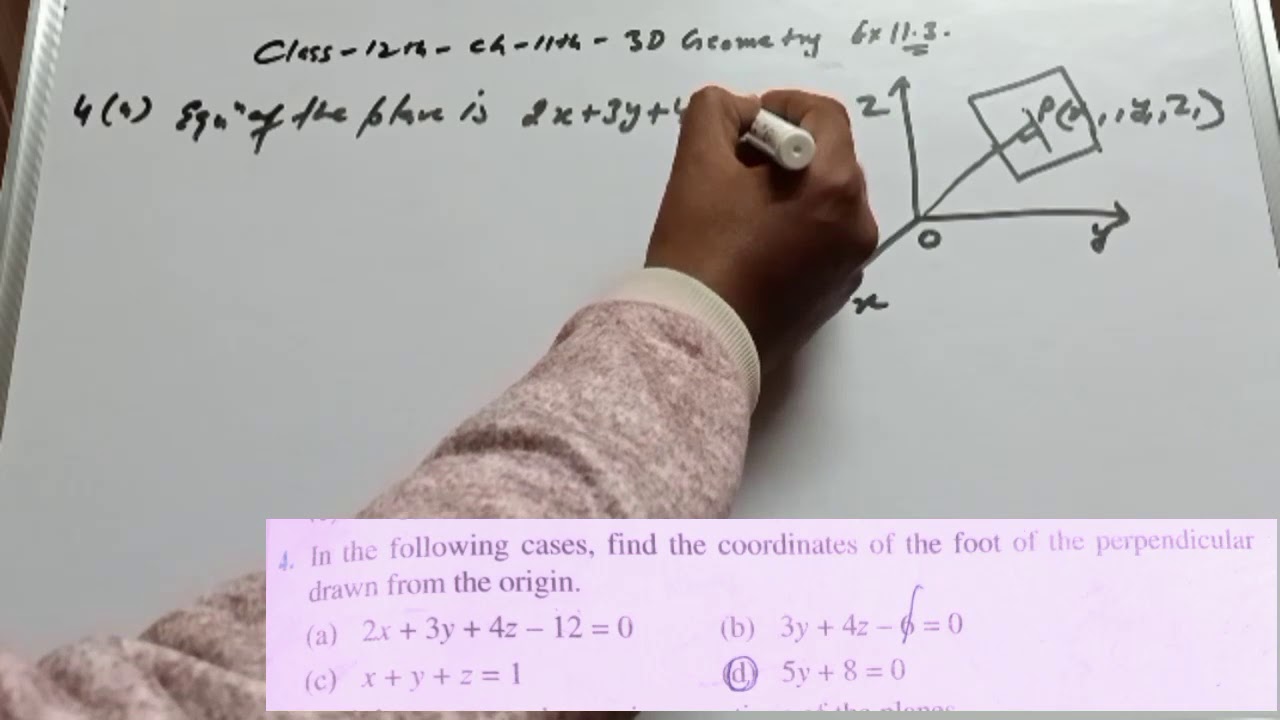 Ex. 11.3 Q1 to Q5 Class 12th Chapter Three dimensional Geometry Part 7 ...