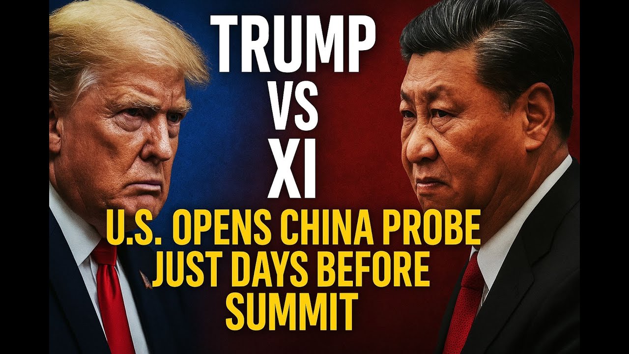 Trump vs Xi U S Opens China Probe Just Days Before Summit - YouTube