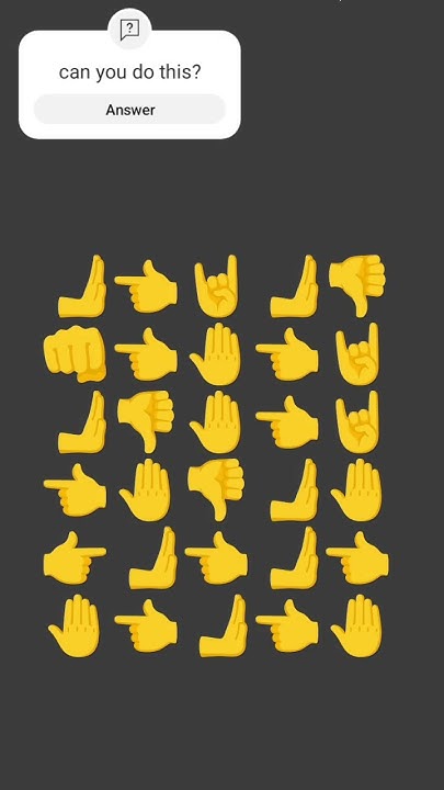 Hand emoji challenge 🧐 - YouTube