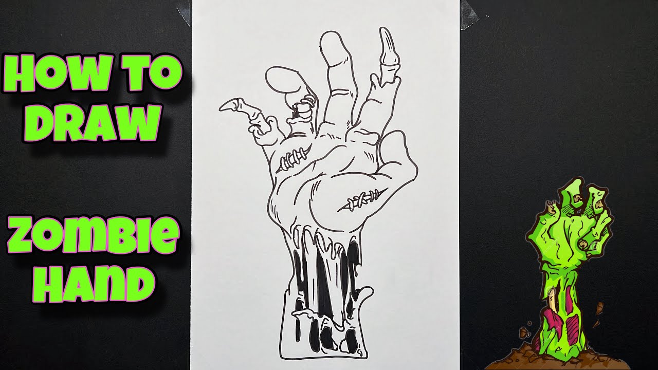 Realistic Zombie Hand Drawing