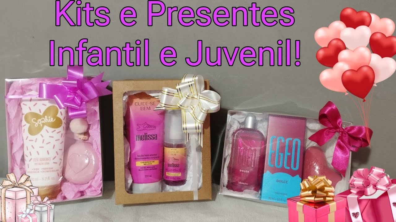 Kits Infantil e Juvenil Boticário na Caixa com Visor! Dia das Crianças ...