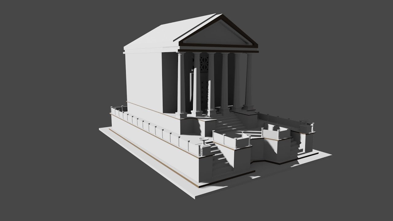 Blender 2.8 - Low Poly Temple - YouTube