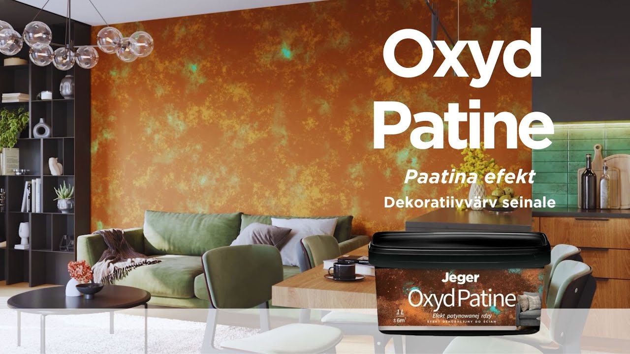 Jeger Oxyd Patine dekoratiivvärv seinale - Paatina efekt - YouTube