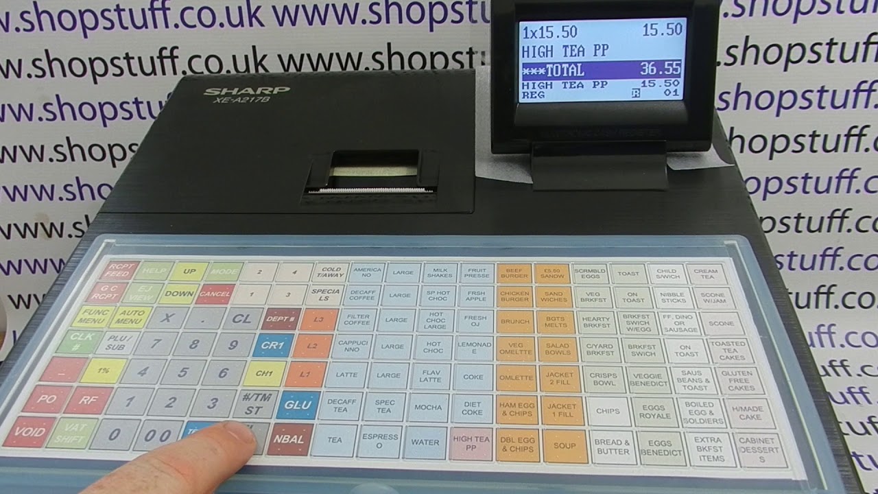 Sharp XE-A217 Cash Register Demonstration & Overview - YouTube