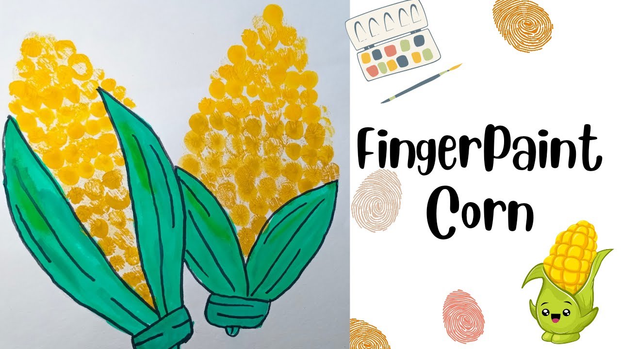 FingerPaint Corn | Easy Painting - YouTube