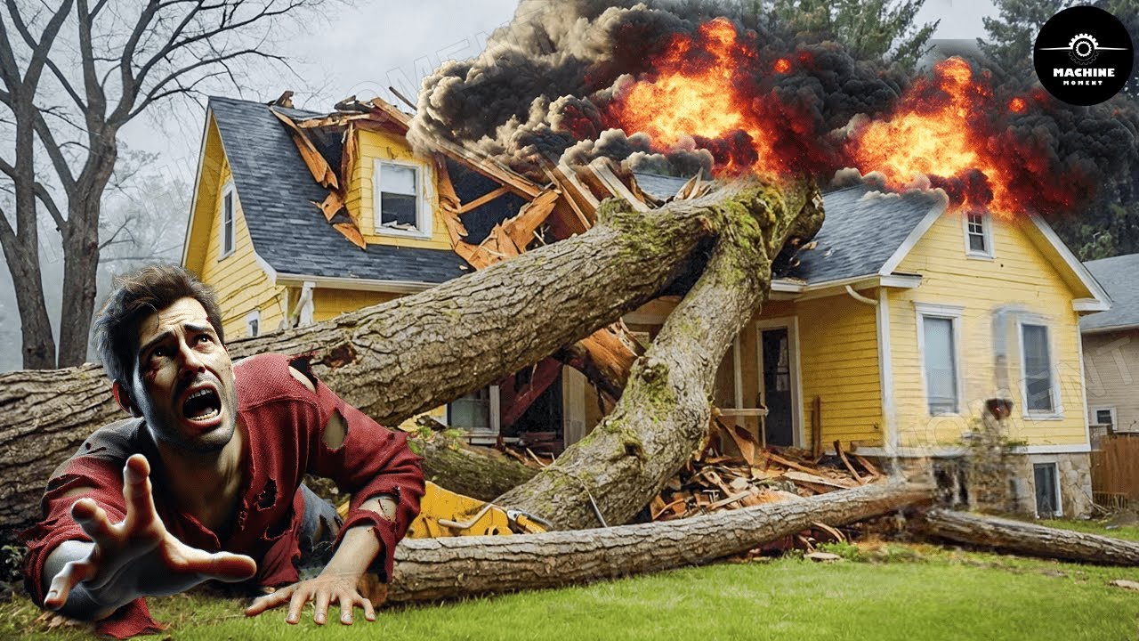 Dangerous Fastest Idiots Cutting Tree Fails Skill With Chainsaw | Tree ...