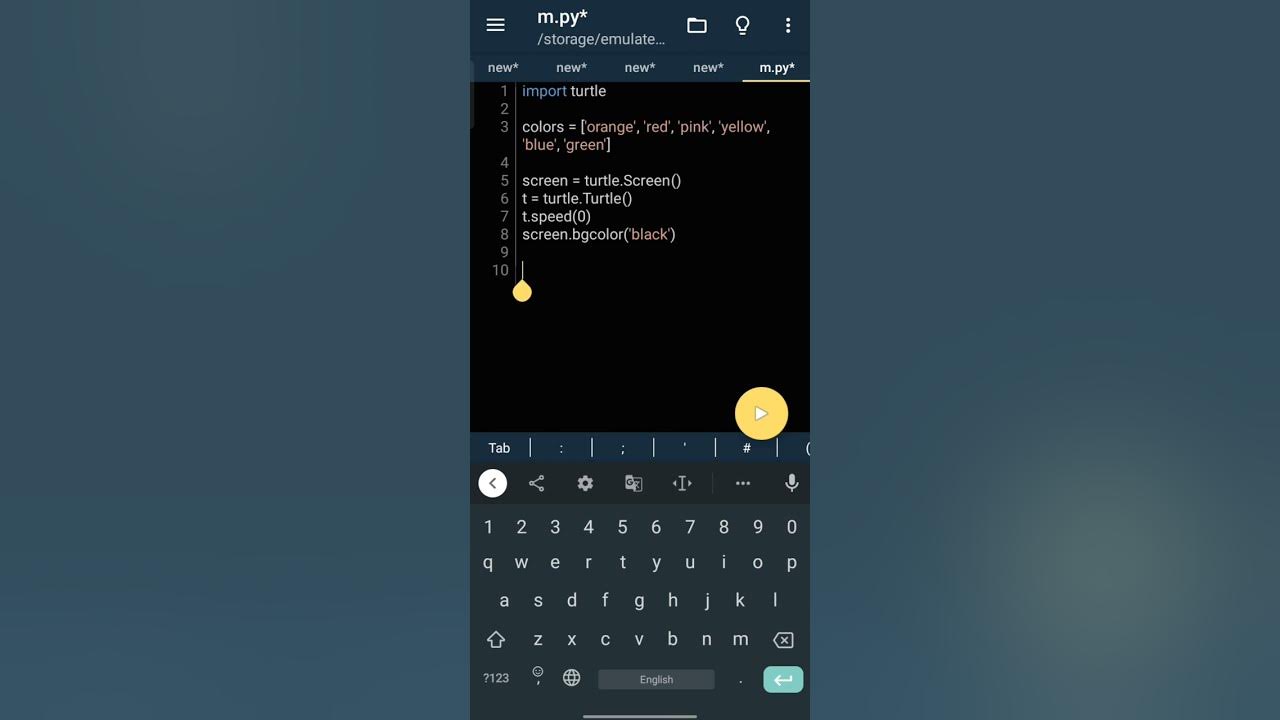 Python Turtle Graphics Tutorial Python Coding Pythonturtle Shorts Pjs Youtube 