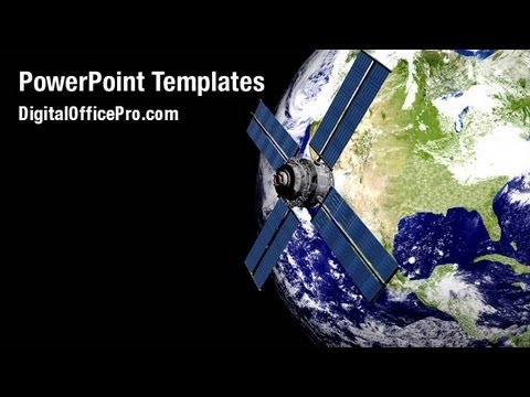 Earth Satellite PowerPoint Template Backgrounds - DigitalOfficePro ...