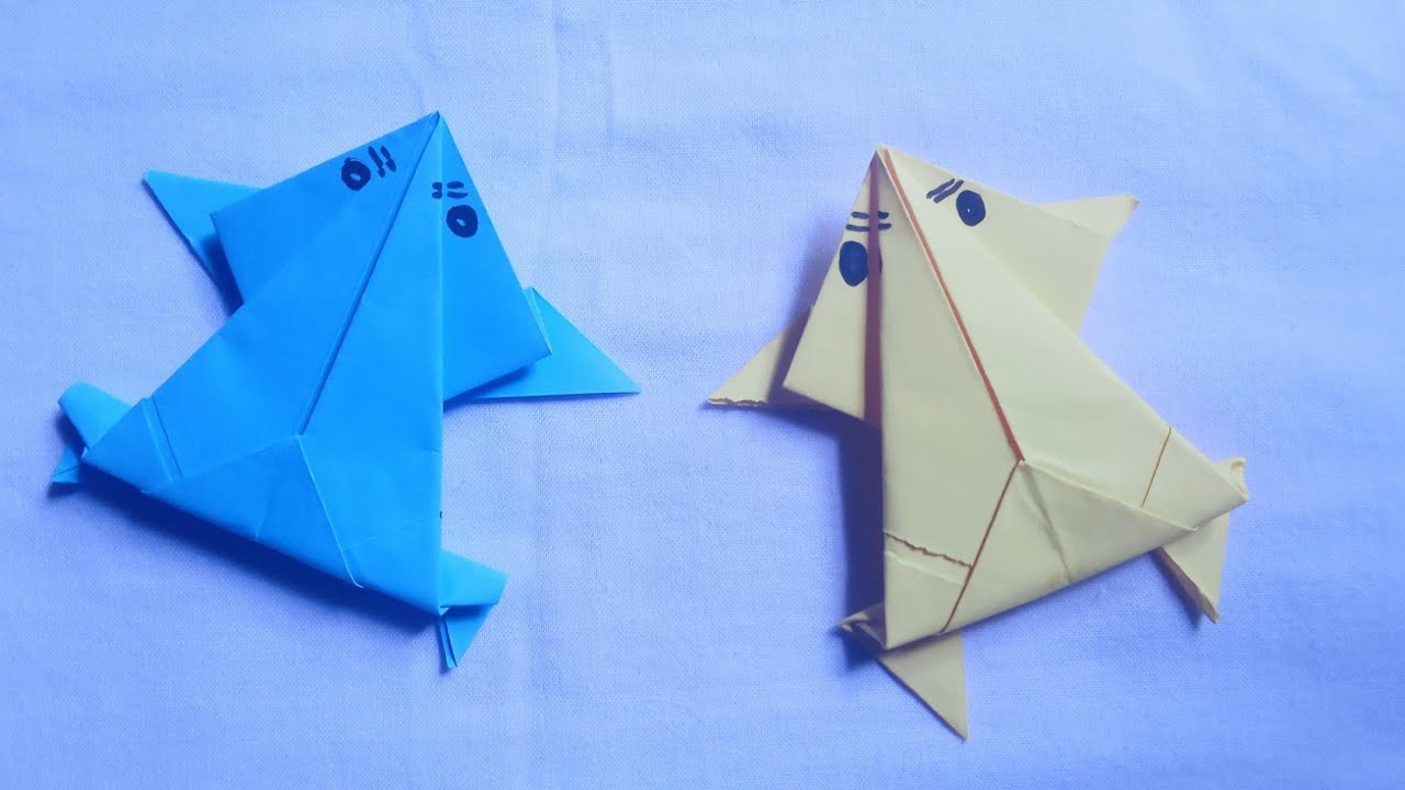 how to make frog origami,Cara membuat origami katak,Origami katak - YouTube