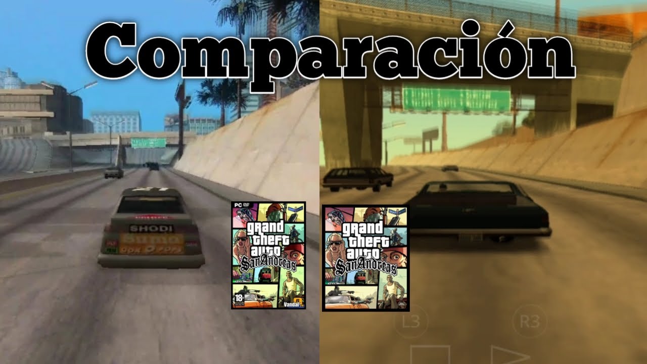 GTA SA DE PC VS GTA SA DE PS2 - colaboración con @gta_loquendoYT - YouTube