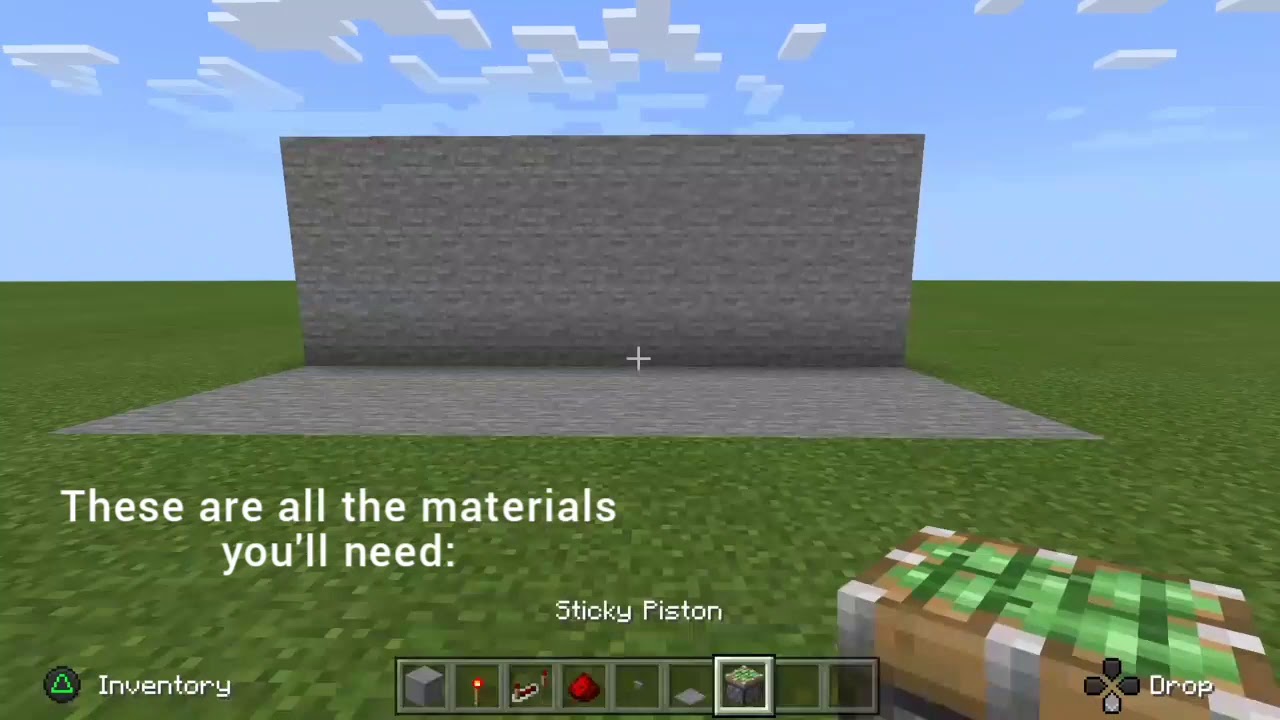 Easy Hidden Redstone Door For Secret Base - YouTube