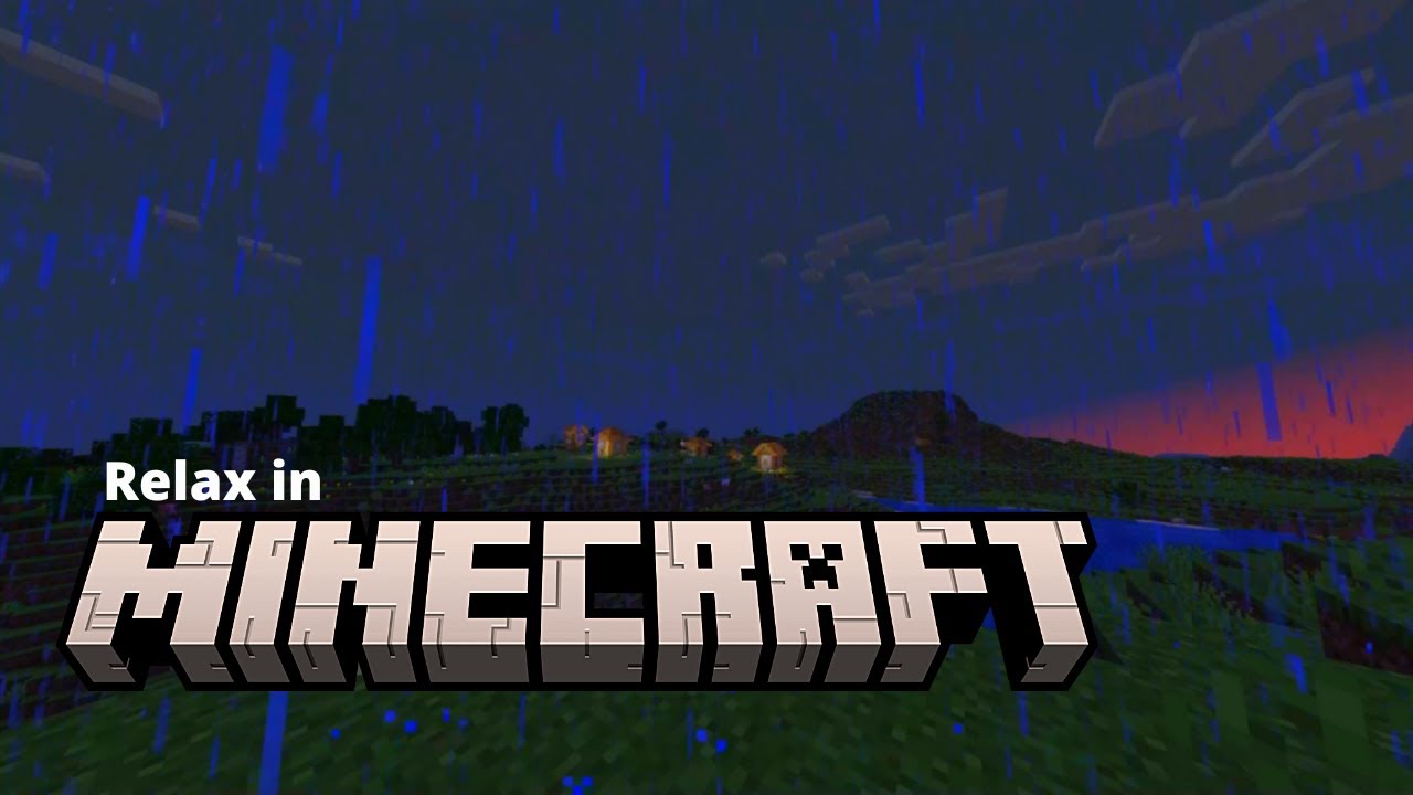 Relaxing Rain Ambience & Music in Minecraft | Relaxing Video Game ...