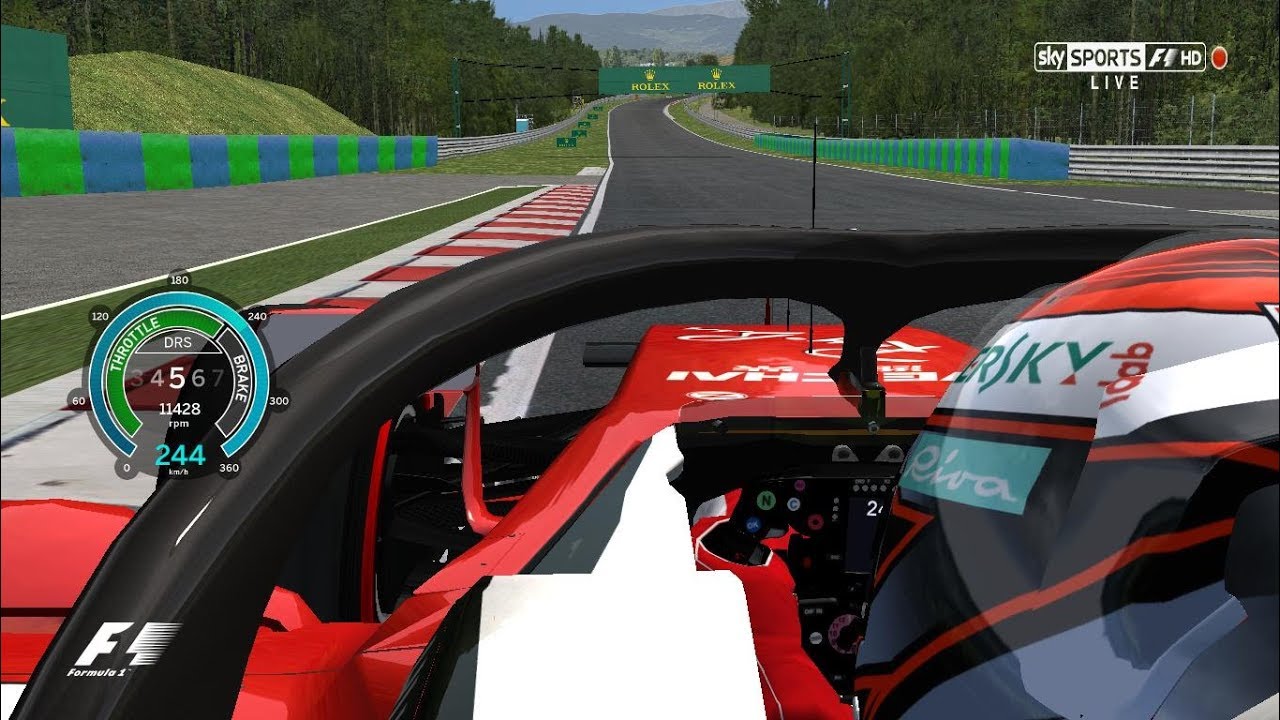 rFactor F1 2016 - Kimi RAIKKONEN 7 - Cam Onboard Halo - Hungaroring ...