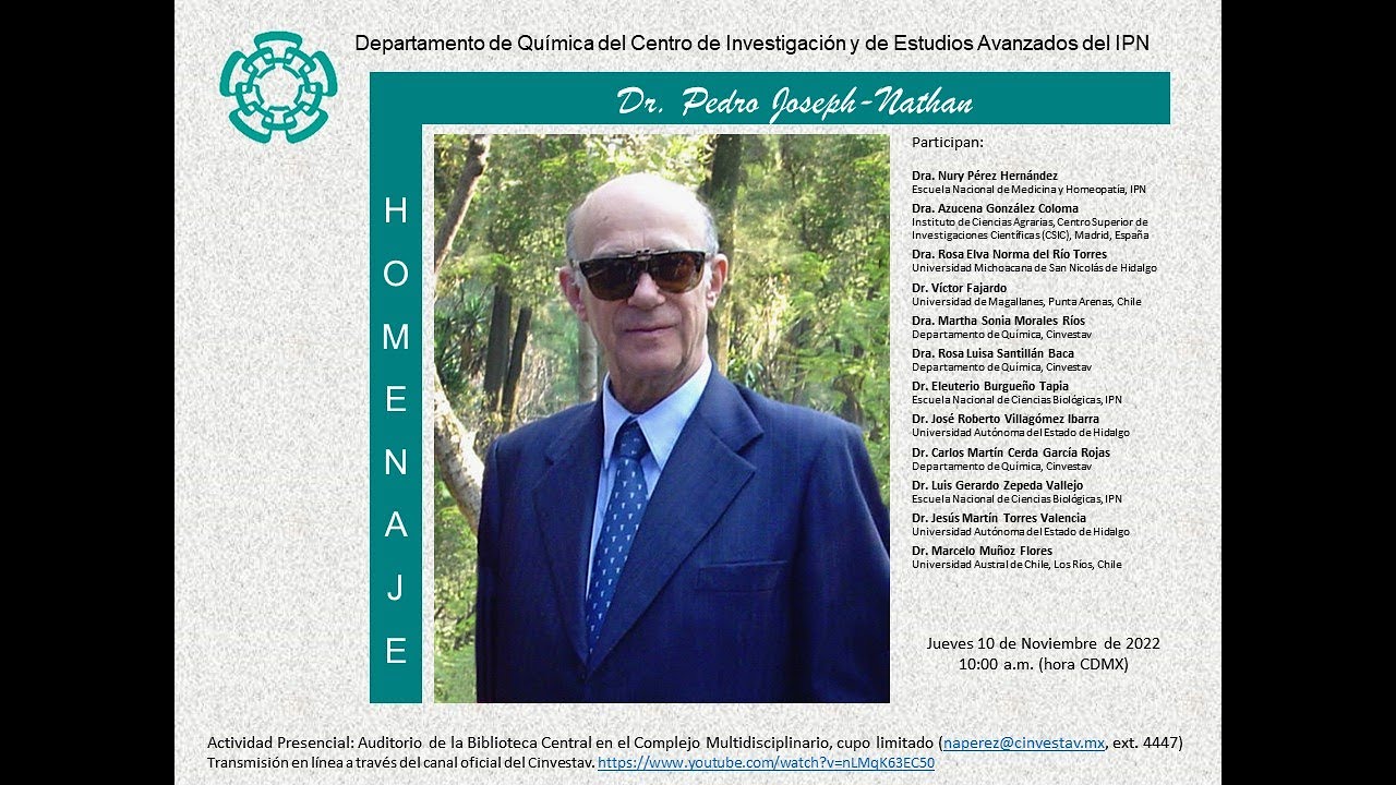 Homenaje al Dr. Pedro Joseph-Nathan, 10/11/2022 10h. - YouTube