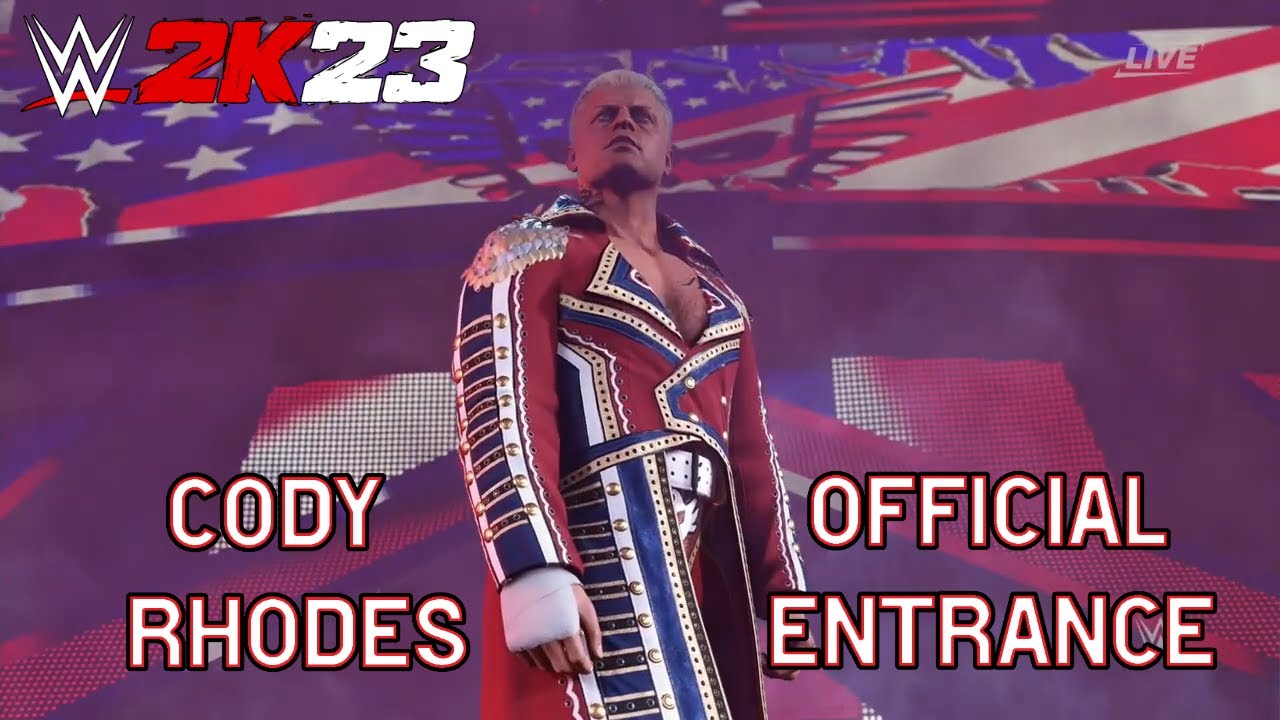 WWE 2K23 Cody Rhodes Wrestlemania 38 Entrance! - YouTube