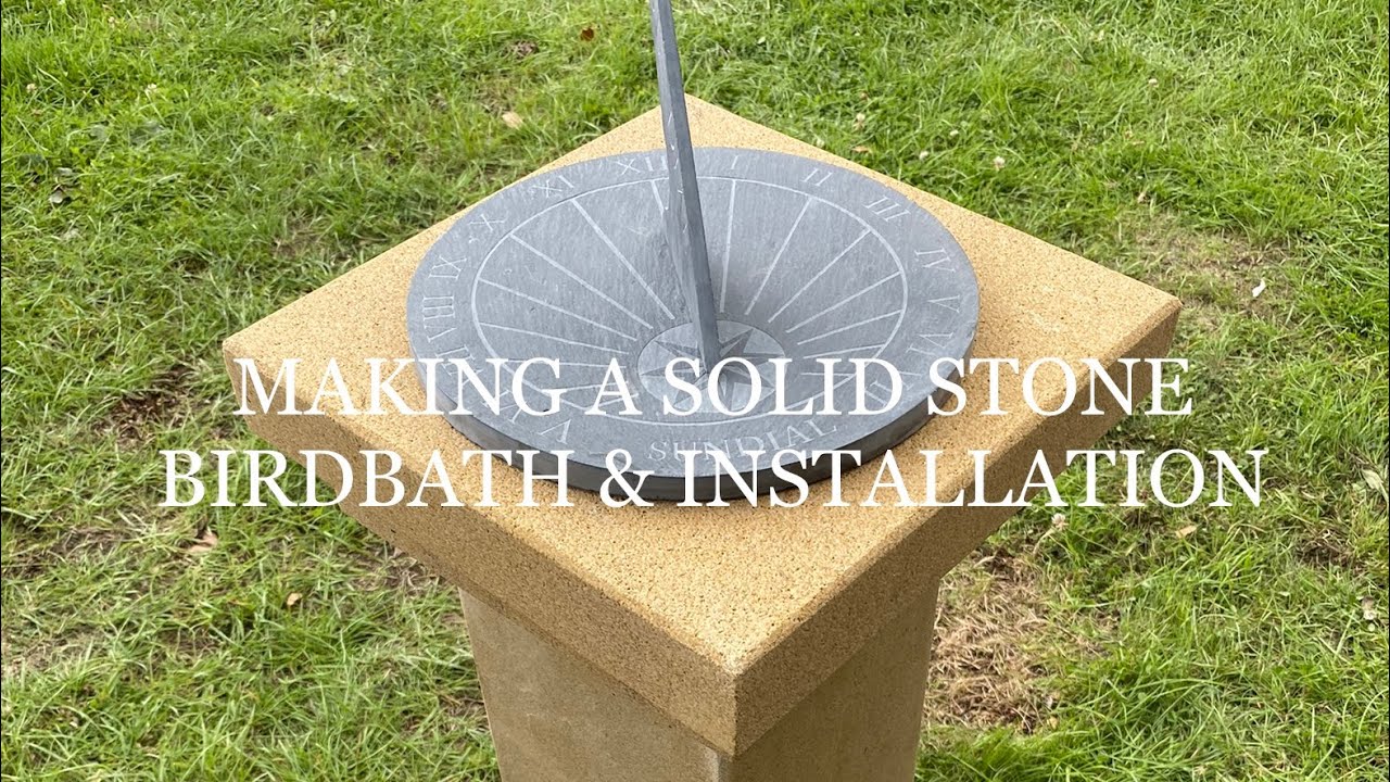 MAKING A SOLID STONE MEMORIAL SUNDIAL PLUS INSTALLATION - YouTube