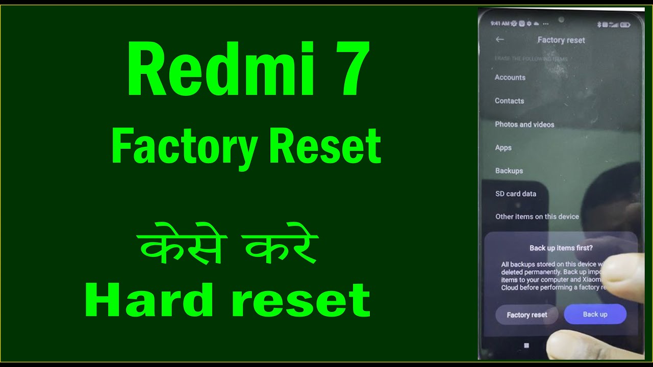 How to Factory Reset Redmi 7 | Hard Reset kaise Kare Redmi 7 - YouTube