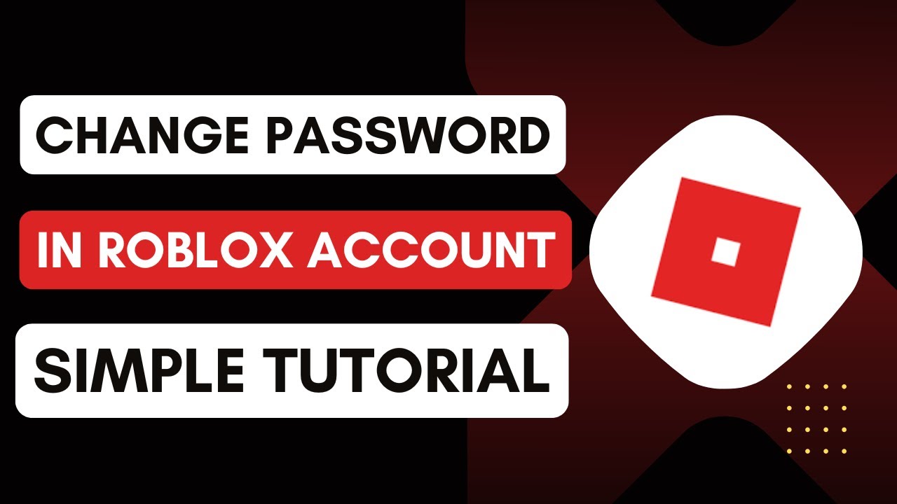 How To Change Password In Roblox - YouTube